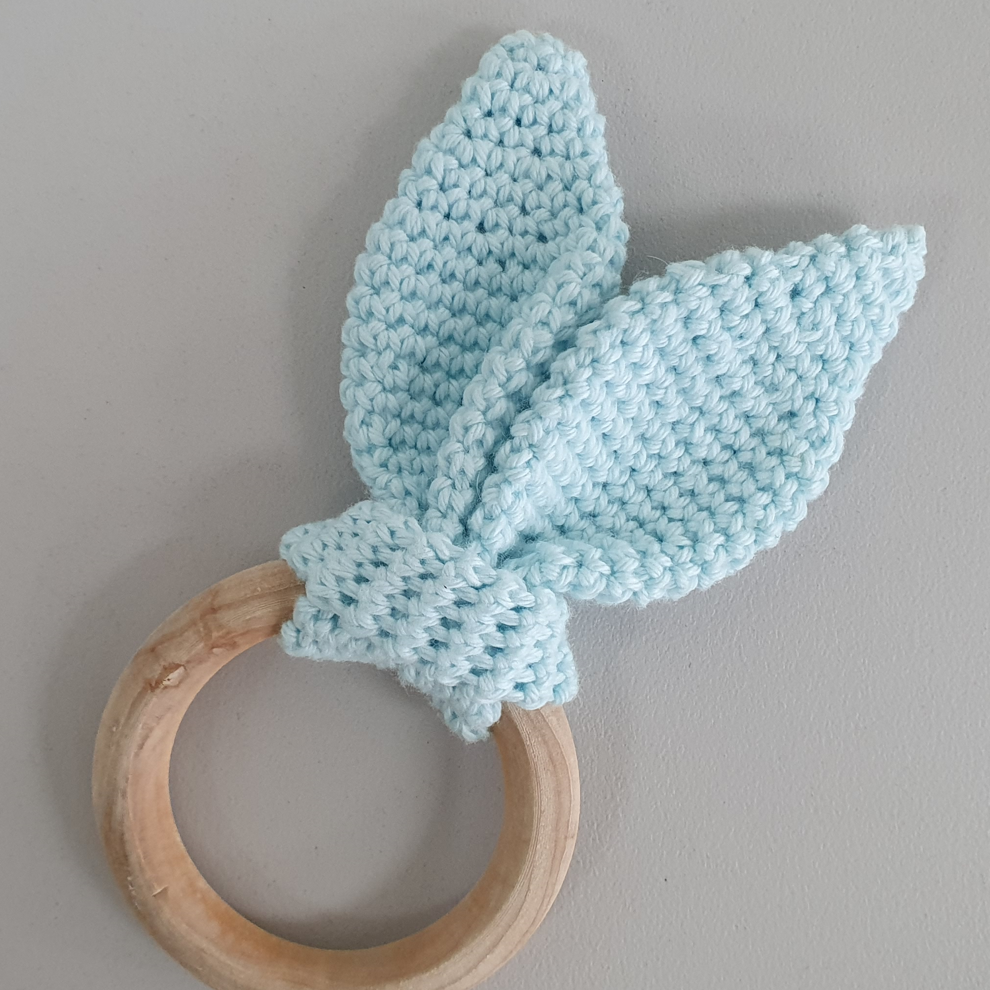 Rabbit Ear Teething Ring - Hooked On Crochet